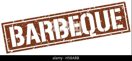 barbeque square grunge stamp Stock Vector Image & Art - Alamy