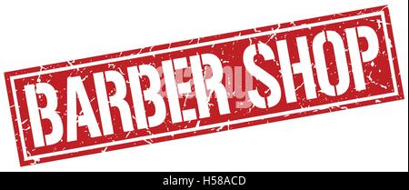 barber shop stamp. barber shop square grungy blue sign Stock Vector ...