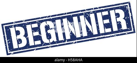beginner stamp. beginner square grunge sign. beginner Stock Vector ...