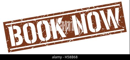 book now stamp. book now square grunge sign. label Stock Vector Image ...