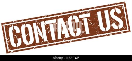 contact us stamp. contact us square grunge sign. contact us Stock ...