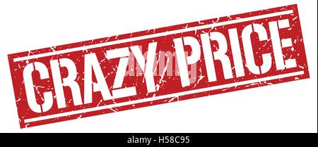 crazy price stamp. crazy price square grungy black sign Stock Vector ...