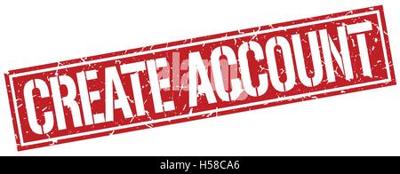 create account stamp. create account square grungy blue sign Stock ...