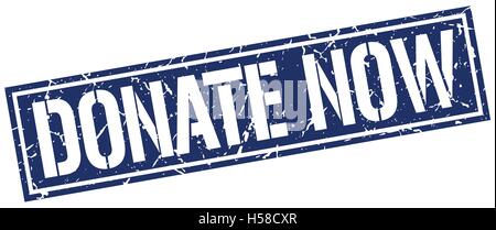 donate now square grunge stamp Stock Vector Image & Art - Alamy