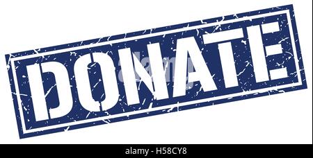 donate stamp. donate square grunge sign. donate Stock Vector Image ...