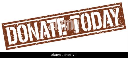 donate today stamp. donate today square grunge sign. donate today Stock ...