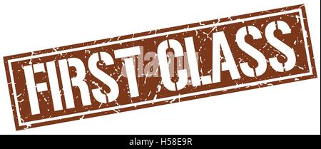 first class stamp. first class square grunge sign. first class Stock ...