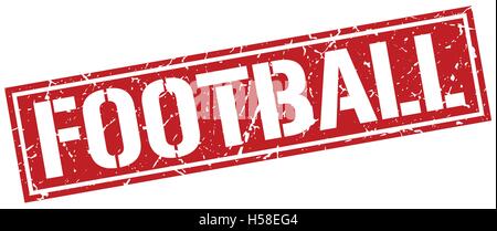 football stamp. football square grunge sign. football Stock Vector ...
