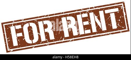 for rent stamp. for rent square grunge sign. for rent Stock Vector ...