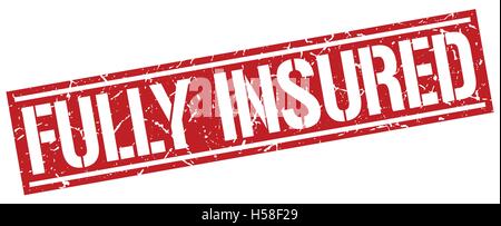 fully insured square stamp. fully insured grunge sign set Stock Vector Image & Art - Alamy