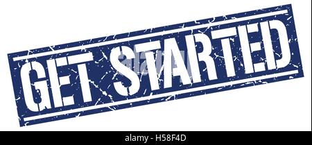 get started stamp. get started square grunge sign. get started Stock ...