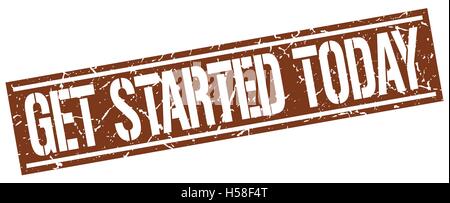 get started today square stamp. get started today grunge sign set Stock Vector Image & Art - Alamy