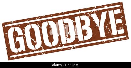 goodbye stamp. goodbye square grunge sign. goodbye Stock Vector Image ...