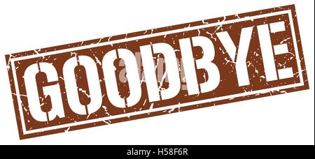 goodbye stamp. goodbye square grunge sign. label Stock Vector Image ...