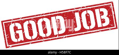 good job stamp. good job square grunge sign. label Stock Vector Image ...