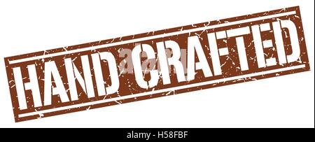 hand crafted square grunge stamp Stock Vector Image & Art - Alamy
