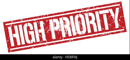 high priority square grunge stamp Stock Vector Image & Art - Alamy