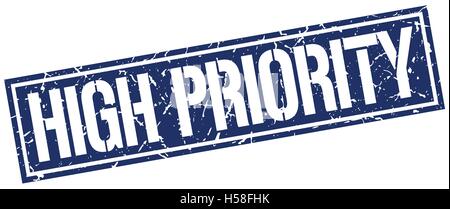 high priority square stamp. high priority grunge sign set Stock Vector ...