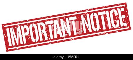 important notice stamp. important notice square grunge sign. label ...