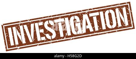 investigation square stamp. investigation grunge sign set Stock Vector ...
