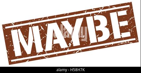 maybe square grunge stamp Stock Vector Image & Art - Alamy