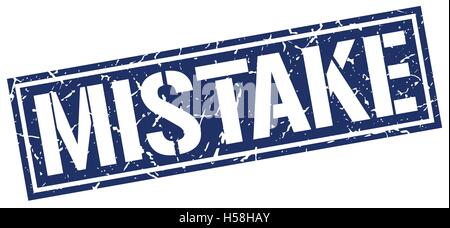 mistake stamp. mistake square grunge sign. mistake Stock Vector Image ...