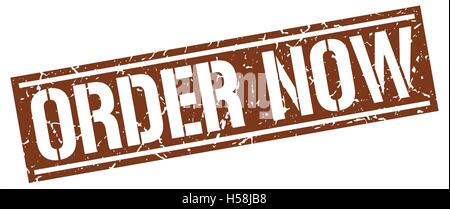 order now stamp. order now square grunge sign. order now Stock Vector ...
