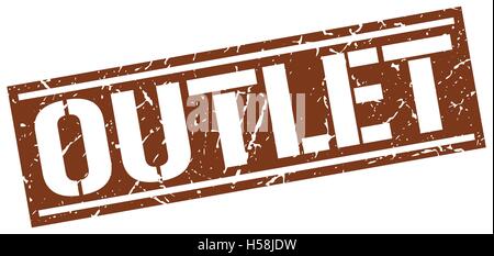 outlet stamp. outlet square grunge sign. outlet Stock Vector Image ...