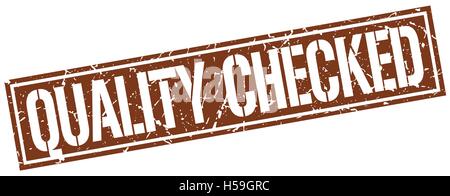 quality checked stamp. quality checked square grunge sign. quality ...