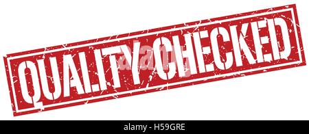 quality checked stamp. quality checked square grunge sign. quality ...