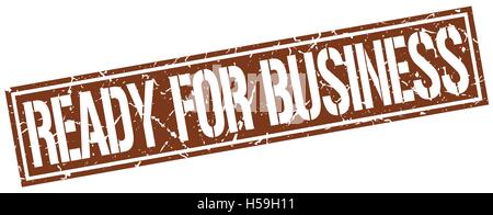 ready for business stamp. square grunge sign on white background Stock ...