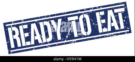 ready to eat stamp. ready to eat square grungy blue sign Stock Vector ...