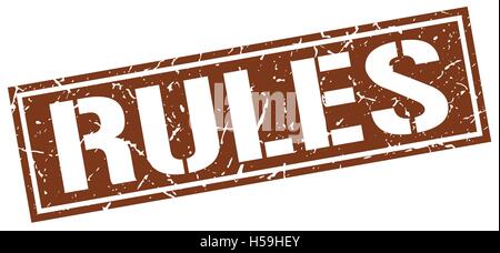 rules square grunge stamp Stock Vector Image & Art - Alamy