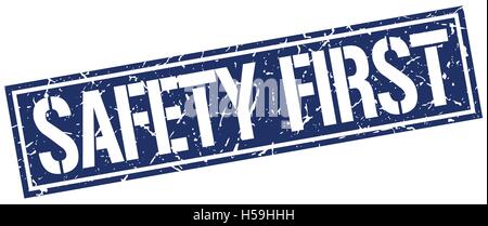 safety first stamp. safety first square grungy black sign Stock Vector ...