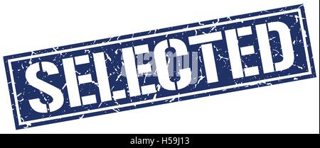 selected stamp. selected square grunge sign. label Stock Vector Image ...
