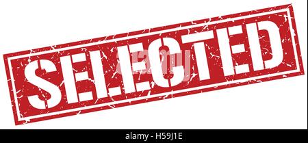 selected stamp. selected square grunge sign. selected Stock Vector ...