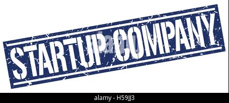 startup company stamp. startup company square grungy black sign Stock ...