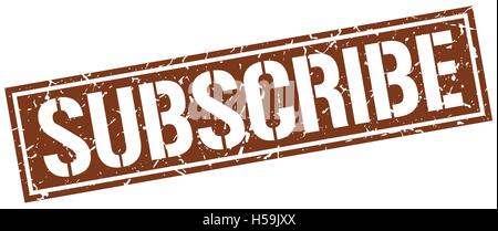 subscribe square grunge stamp Stock Vector Image & Art - Alamy