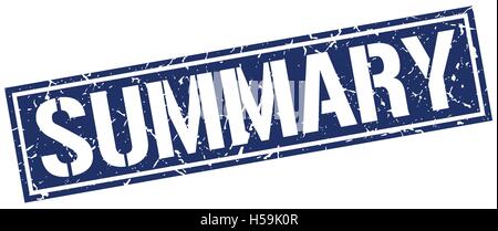 summary square stamp. summary grunge sign set Stock Vector Image & Art - Alamy