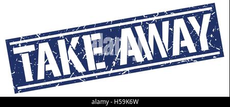 take away stamp. take away square grunge sign. take away Stock Vector ...