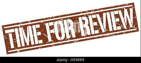 time for review stamp. time for review square grungy blue sign Stock ...