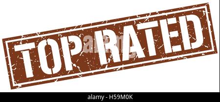 top rated stamp. top rated square grunge sign. label Stock Vector Image ...