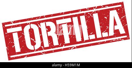 tortilla stamp. tortilla square grunge sign. label Stock Vector Image ...