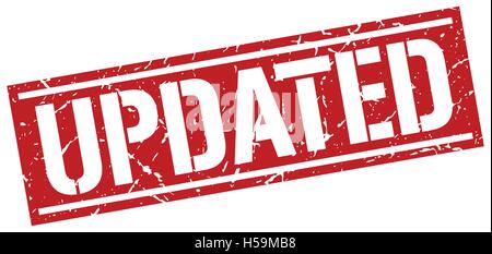 updated stamp. updated square grunge sign. updated Stock Vector Image ...