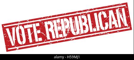 vote republican stamp. vote republican square grungy blue sign Stock ...