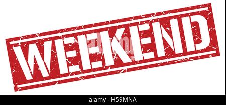weekend stamp. weekend square grunge sign. label Stock Vector Image ...