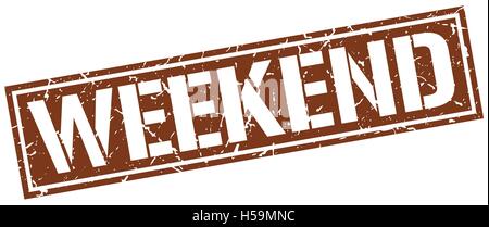 weekend stamp. weekend square grunge sign. weekend Stock Vector Image ...