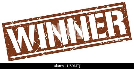 winner stamp. winner square grunge sign. winner Stock Vector Image ...