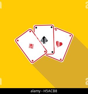 Three aces playing cards icon, simple style Stock Vector Image & Art - Alamy