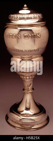 A ceremonial goblet used by a Burial Society, part of the Hevra Kadisha ...